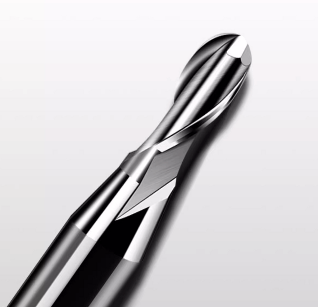 Two Flute Ball Nose Bit for Metal - 1/8″ Shank